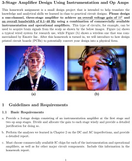 3-Stage Amplifier Design Using Instrumentation and op | Chegg.com
