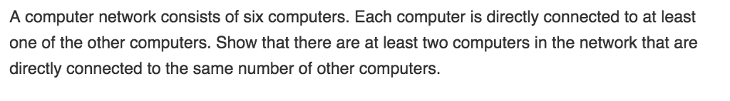 Solved A computer network consists of six computers. Each | Chegg.com