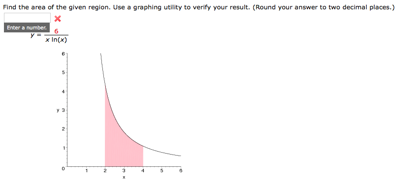 Solved Find the area of the given regin. Use a graphing | Chegg.com