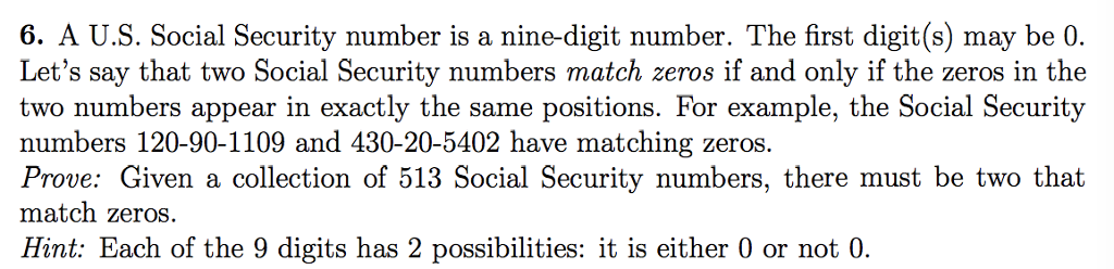 6. A U.S. Social Security number is a nine-digit | Chegg.com
