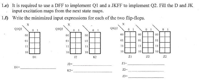 Solved The following state table describes the behavior of a | Chegg.com