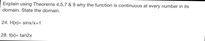 Solved Explain using Theorems 4,5,7 & 9 why the function is | Chegg.com