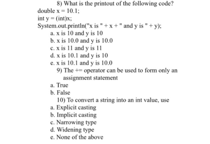 Solved Answer 1-10 | Chegg.com