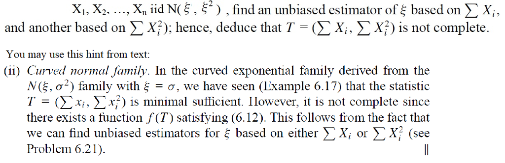 Solved Mathematical Statistics, Completeness. The | Chegg.com