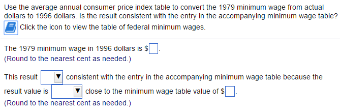 Solved Use the average annual consumer price index table to | Chegg.com