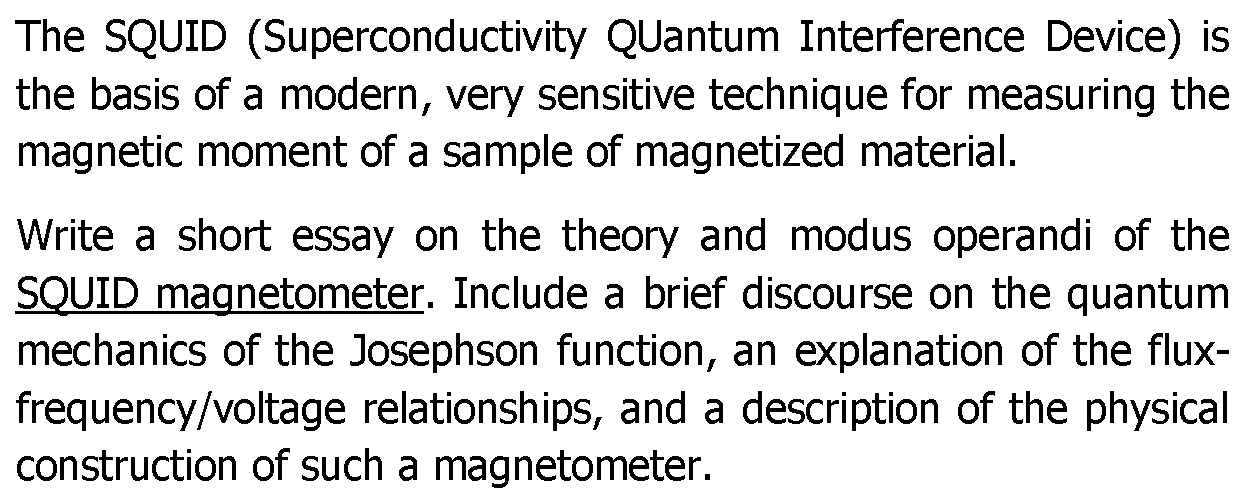 Solved The SQUID (Superconductivity QUantum Interference | Chegg.com