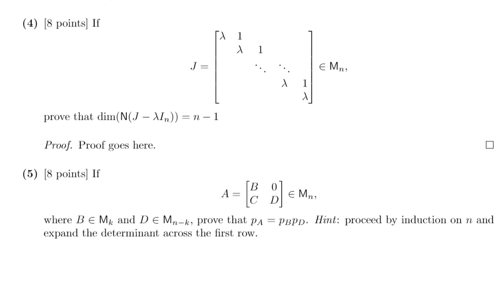Solved If J = [lambda 1 lambda 1 lambda 1 lambda] | Chegg.com