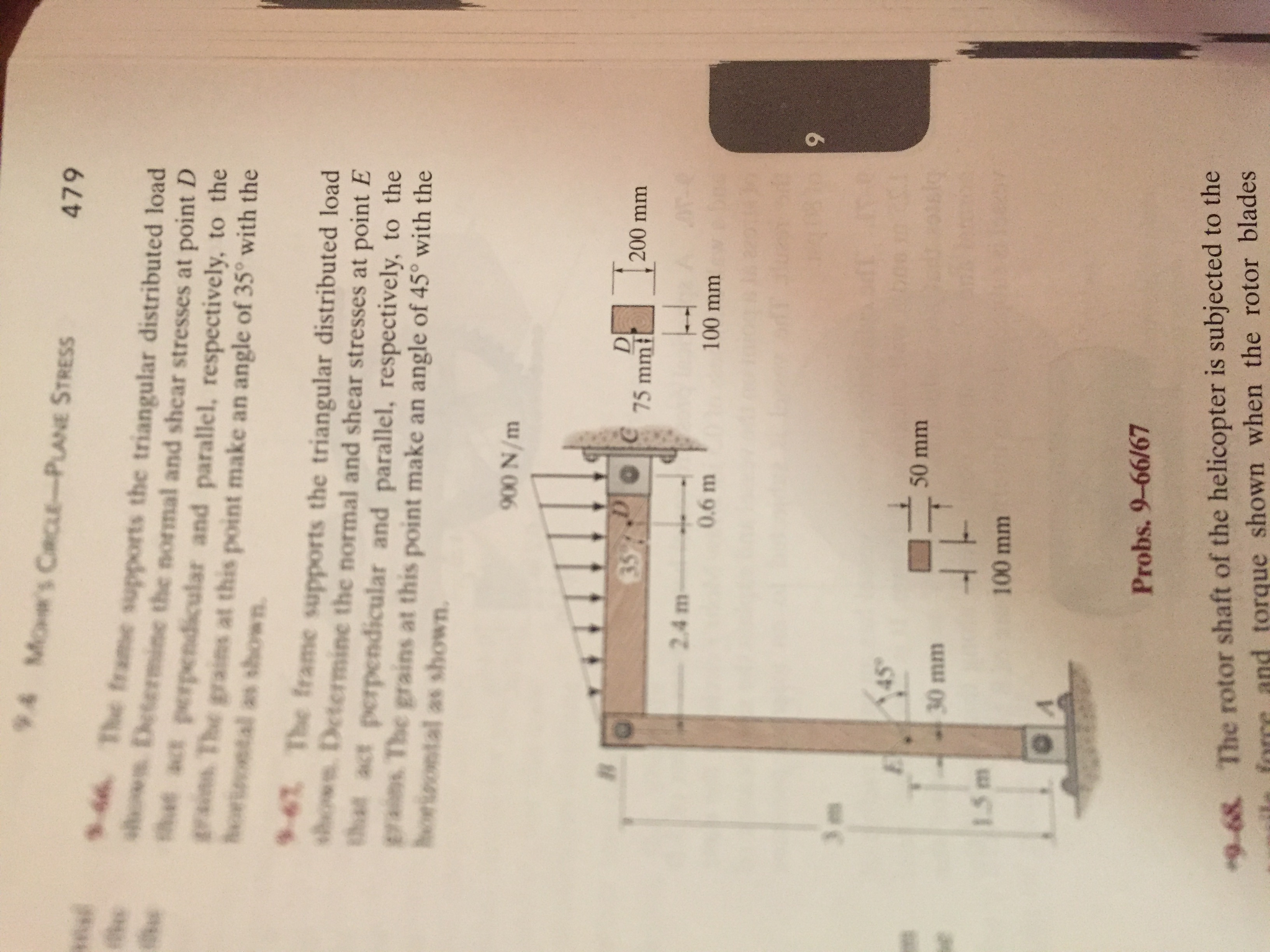 Solved Mechanics of Materials 10th edition 9.67 The frame | Chegg.com