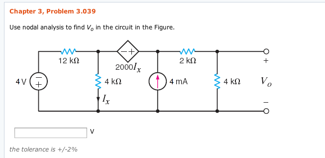 Use Nodal Analysis To Find Vo In The Circuit In
