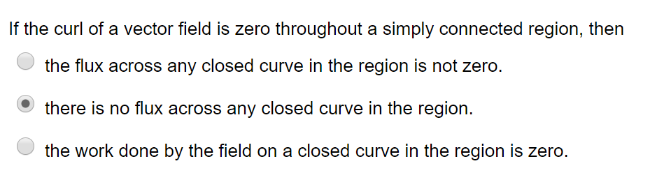 Solved If the curl of a vector field is zero throughout a | Chegg.com