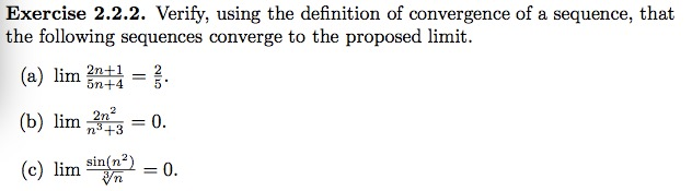 Solved Verify, using the definition of convergence of a | Chegg.com