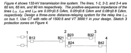 Solved Figure 4 shows 132-kV transmission line system. The | Chegg.com