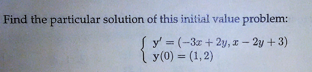 Solved Find the particular solution of this initial value | Chegg.com