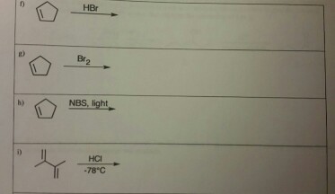 Solved 1.) Draw the products for each of the following | Chegg.com