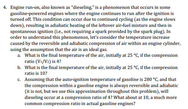 Solved Engine run-on, also known as "dieseling, " is a | Chegg.com