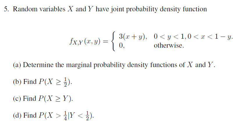 Solved Random variables X and Y have joint probability | Chegg.com