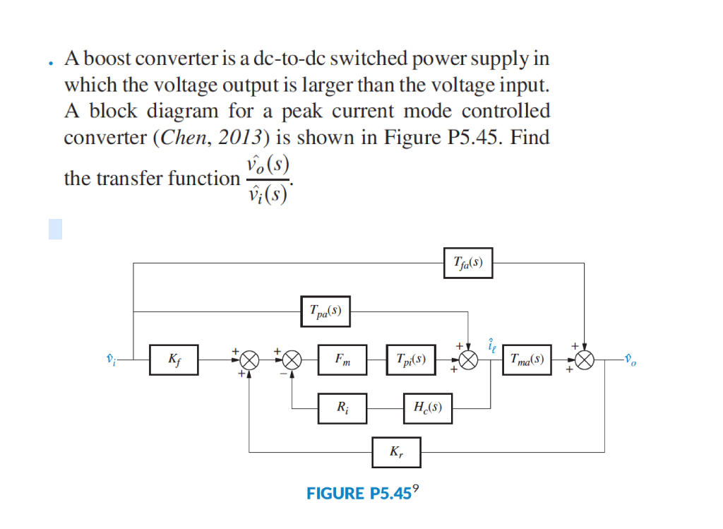 Solved A boost converter is a dc-to-dc switched power supply | Chegg.com