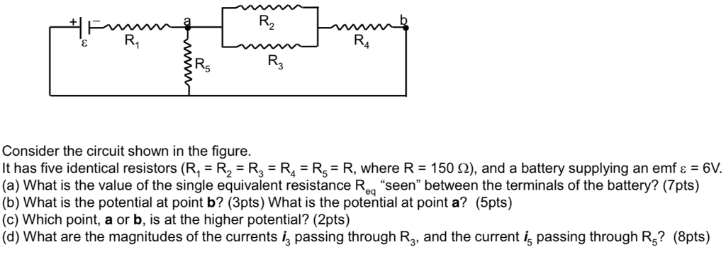 Solved R2 rt R1 4 R R3 Consider the circuit shown in the | Chegg.com