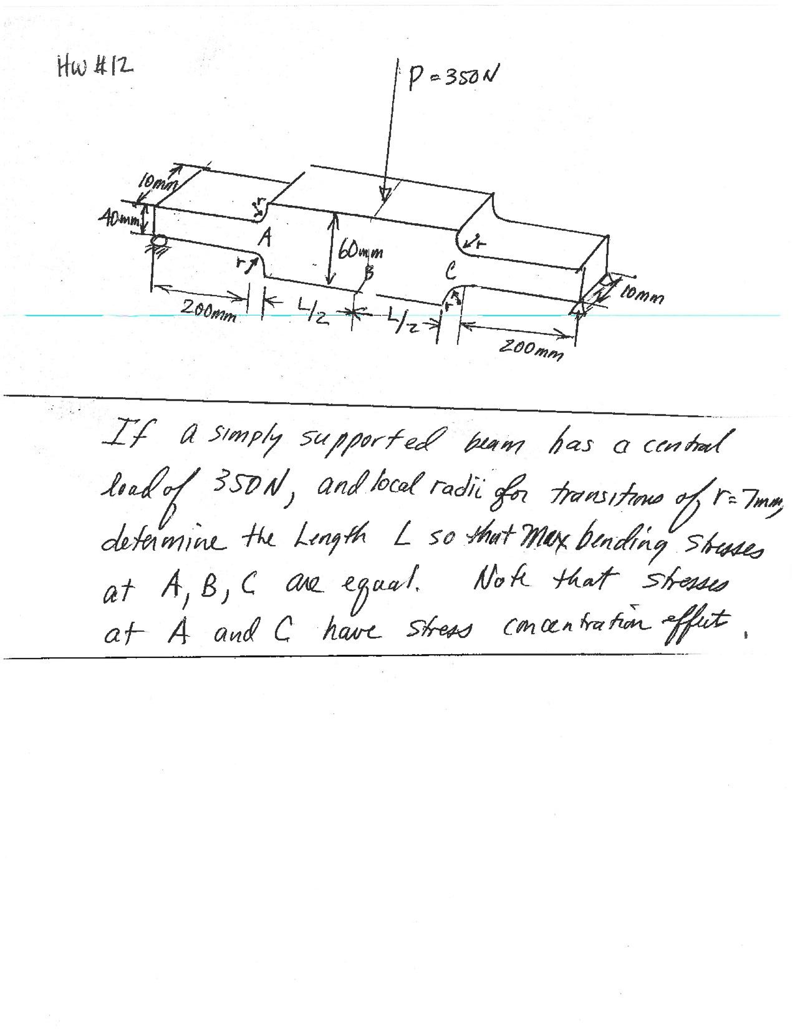 Solved If a simply supported bean has a central load of | Chegg.com