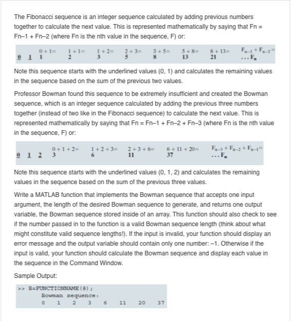 Solved The Fibonacci sequence is an integer sequence | Chegg.com
