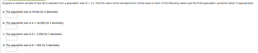 Solved Suppose a random sample of size 46 is selected from a | Chegg.com