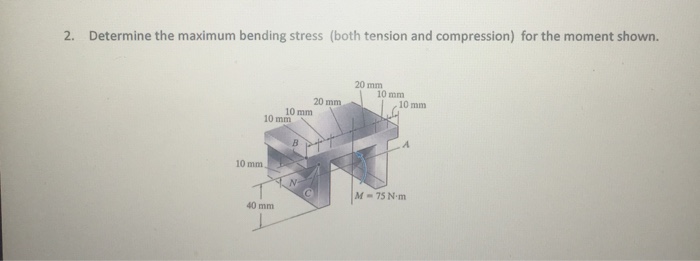 Solved Determine the maximum bending stress (both tension | Chegg.com