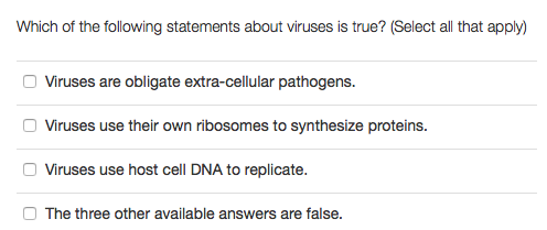 Solved Which of the following statements about viruses is | Chegg.com