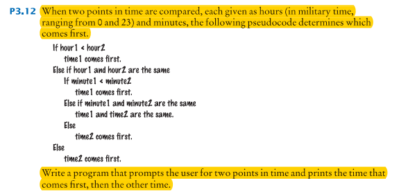 Solved P3.12 (W en two points in time are compared, each | Chegg.com