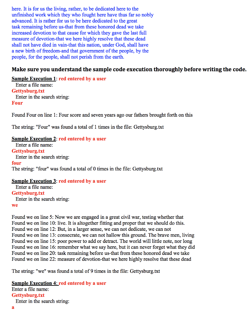 Solved Problem We wish to create a utility that will search | Chegg.com