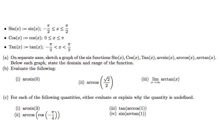 Solved π π . Sin(z) := sin(x):- x . Cos(z) := cos(x): 0 π | Chegg.com