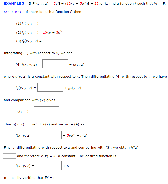 Solved If F(x, y, z) = 5y^2 i + (10xy + 5e^5z)j + 25ye^5zk, | Chegg.com