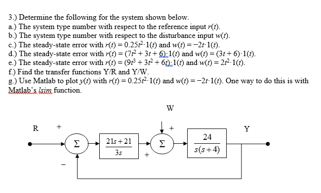 Solved 3.) Determine the following for the system a) The | Chegg.com