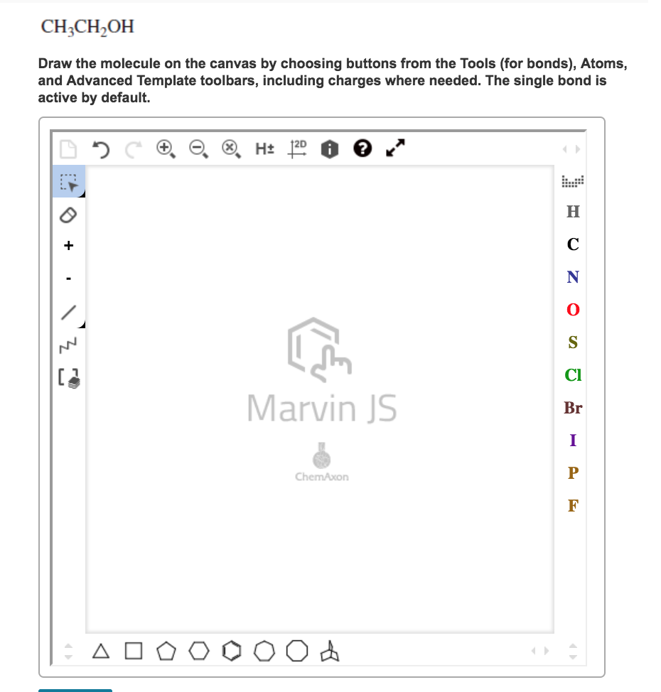 Solved Draw the molecules on the canvas by choosing buttons | Chegg.com