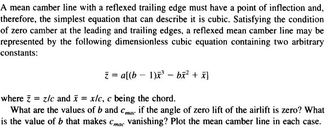 Solved A mean camber line with a reflexed trailing edge must | Chegg.com
