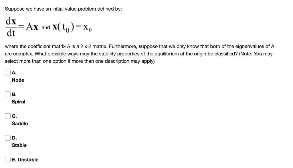 Solved Suppose we have an initial value problem defined by: | Chegg.com