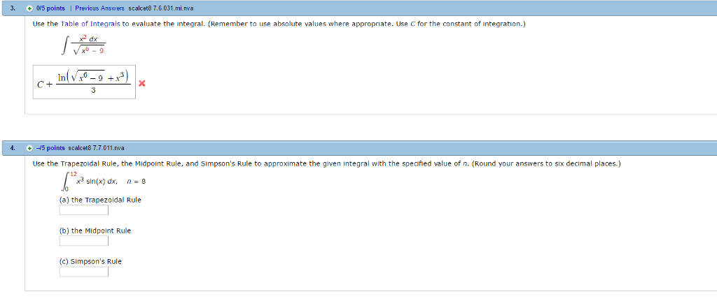Solved Use The Table Of Integrals To Evaluate The Integra Chegg solved-use-the-table-of-integrals-to-evaluate-the-integra-chegg
