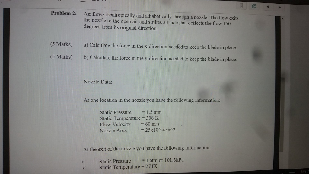 Solved Air flows isentropically and adiabatically through a | Chegg.com
