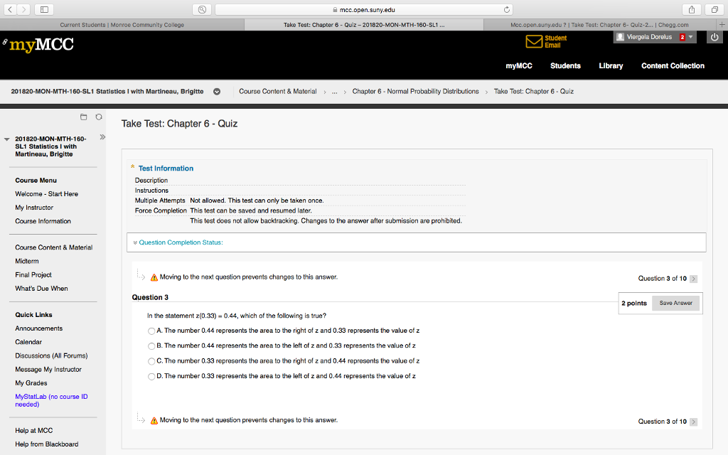 Solved ? mcc.open.suny.edu Current Students | Monroe | Chegg.com