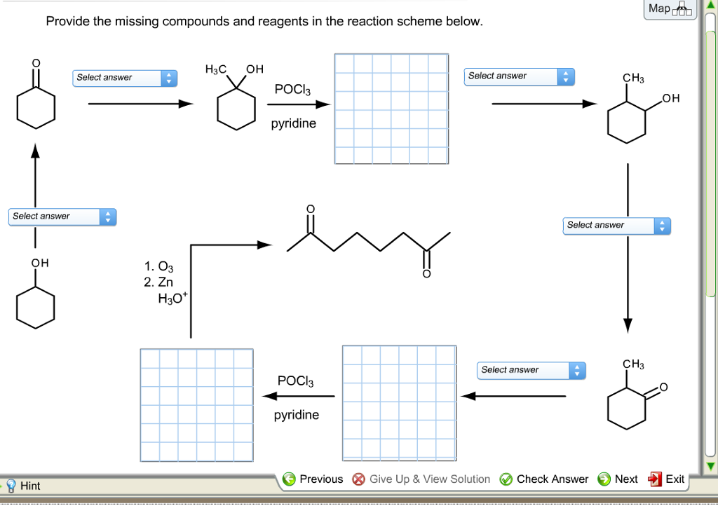 Solved Provide the missing compounds and reagents in the | Chegg.com