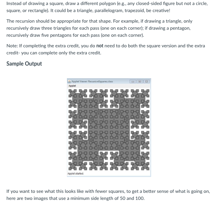 Solved Write a program that uses recursion to draw squares: | Chegg.com