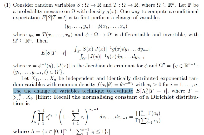 Consider random variables S: Ohm rightarrow R and T: | Chegg.com