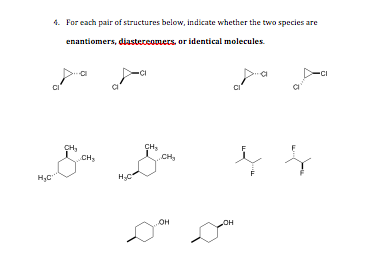 Solved For each pair of structures below, indicate whether | Chegg.com