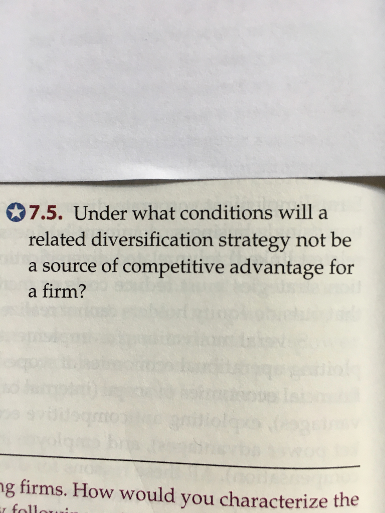 Solved Under what conditions will a related diversification | Chegg.com