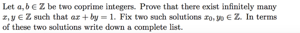 Solved Let a, b elementof Z be two coprime integers. Prove | Chegg.com