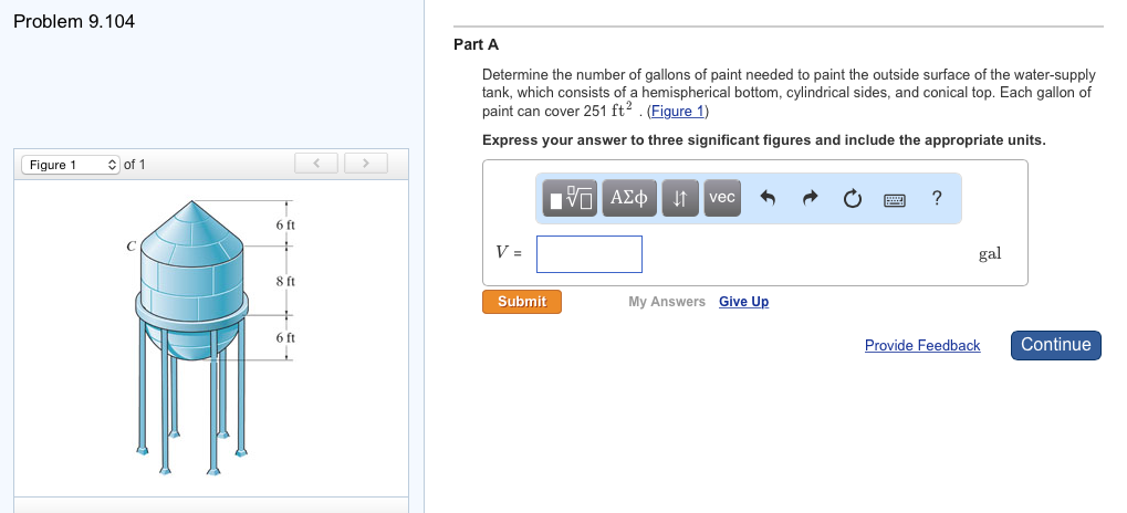 Solved Part A Determine the number of gallons of paint | Chegg.com