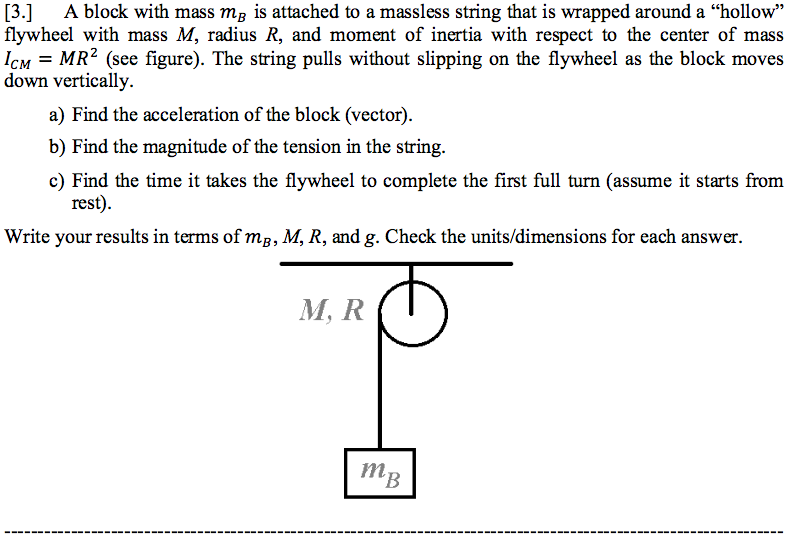 Solved 1. A mass M is attached to a string and rotates | Chegg.com