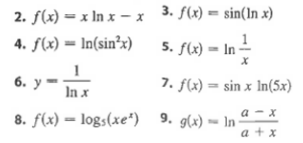 Solved Differentiate f(x) = x ln x - x f(x) = sin(ln x) | Chegg.com
