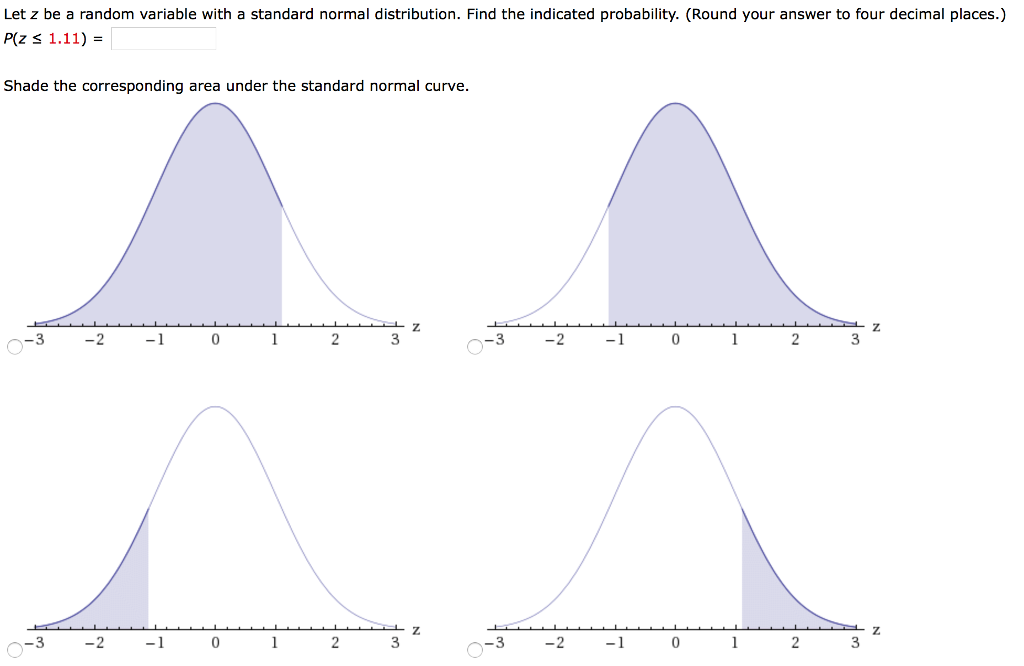 Solved Let z be a random variable with a standard normal | Chegg.com