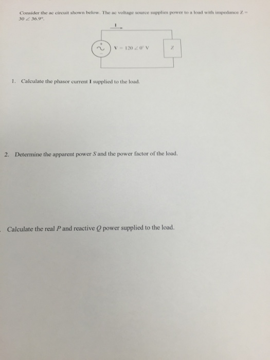 Solved Consider the ac circuit shown below. The ac voltage | Chegg.com