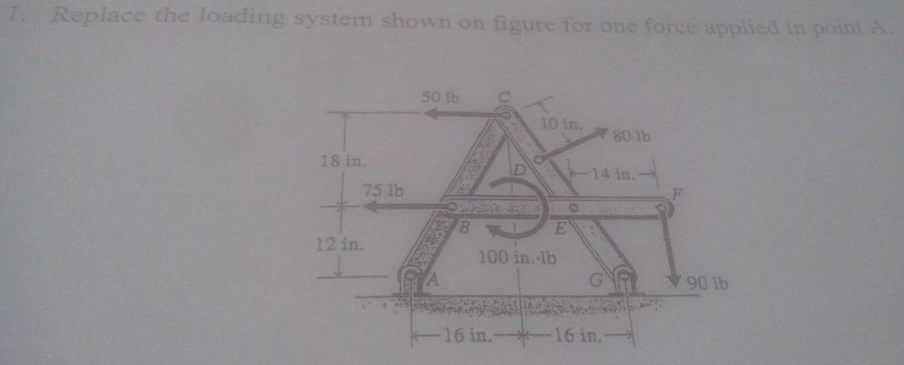 Solved: Replace The Loading System Shown On Figure For One... | Chegg.com
